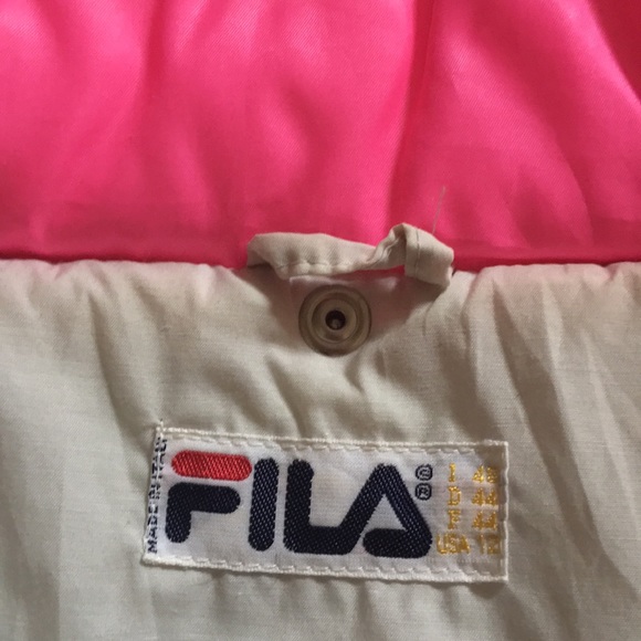 Fila | Jackets & Coats | Vintage 8s Fila Neon Pink Ski Jacket Hood ...